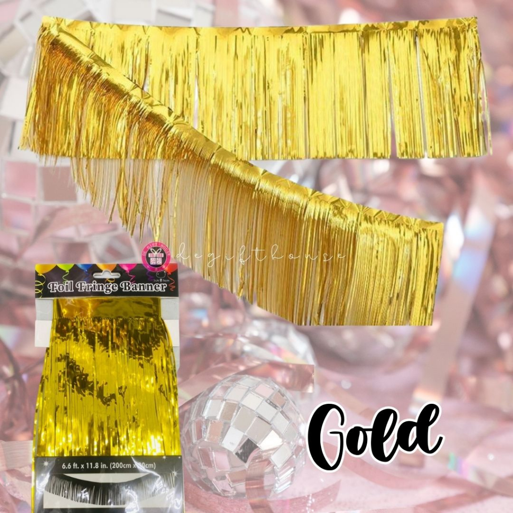 Rain Foil Fringe Banner Backdrop Wedding Birthday Party Curtain Wall ...