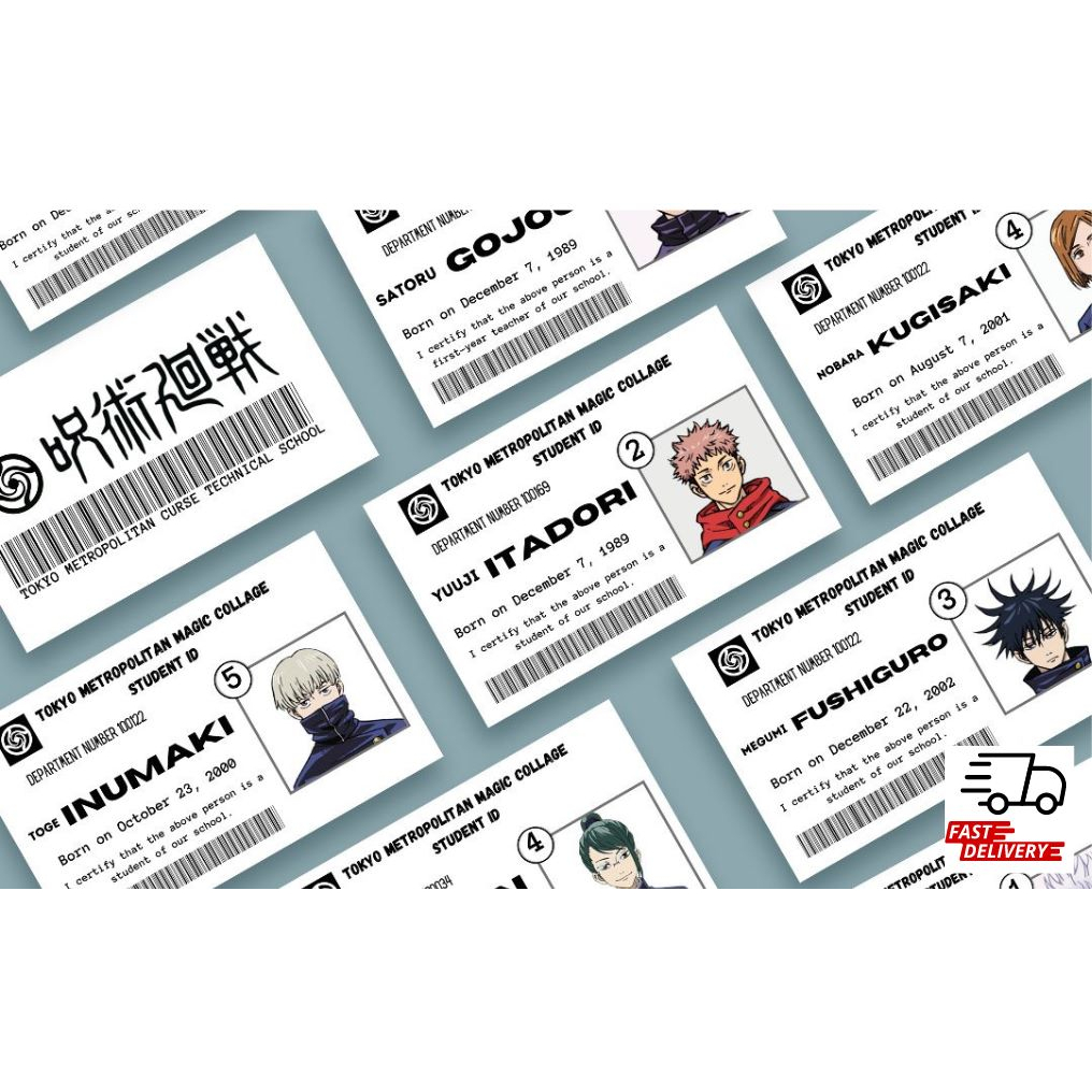 Anime Jujutsu Kaisen ID Card | Shopee Malaysia