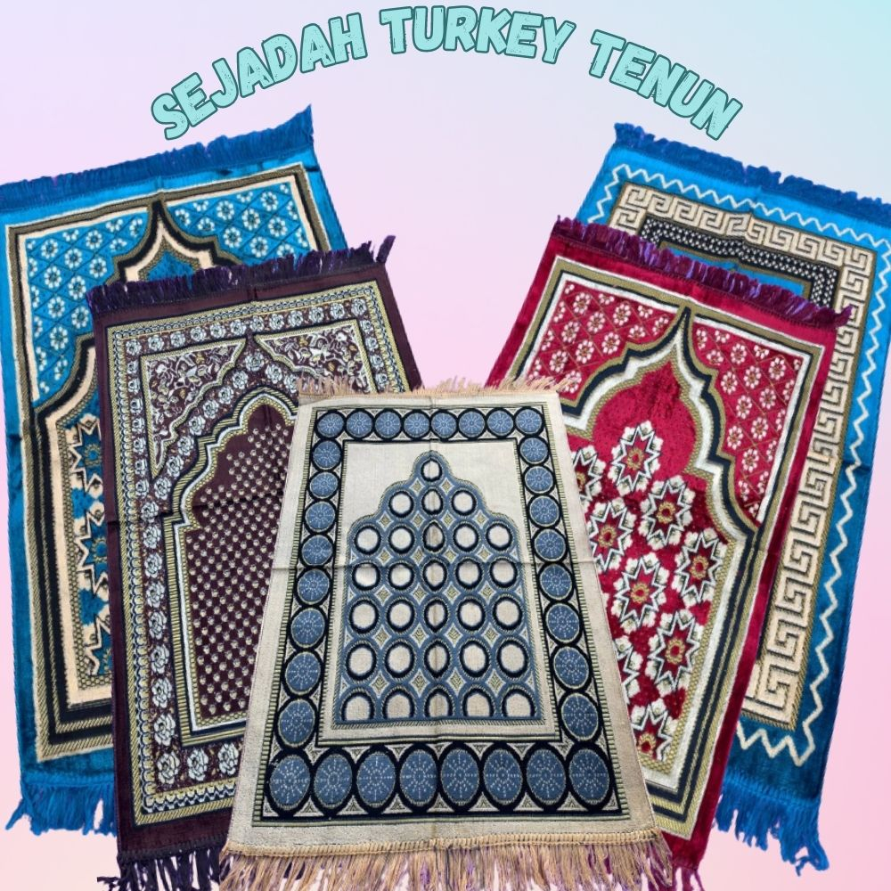 Sejadah Turkey VIP Berkualiti Tinggi 115cm x 70cm +/- DESIGN material ...