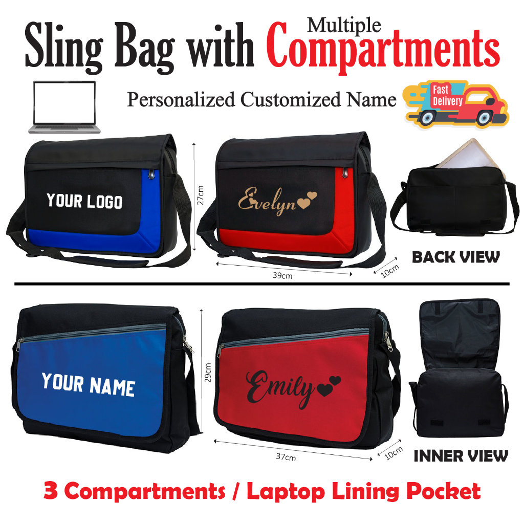 Personalized Customized Name Laptop Sling Bag | Laptop Bag | Working ...