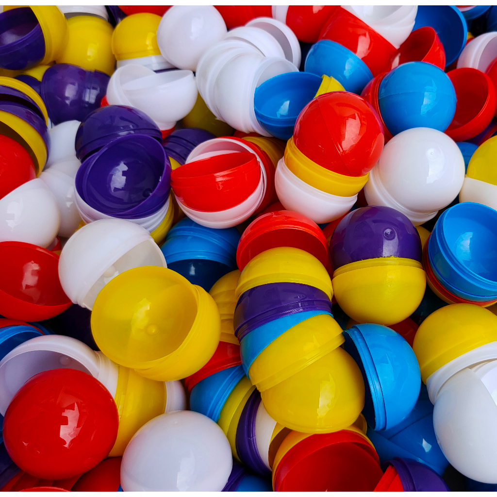 50pcs 50mm 5cm Solid Color Empty Plastic Ball Lucky Draw Ball Capsules ...