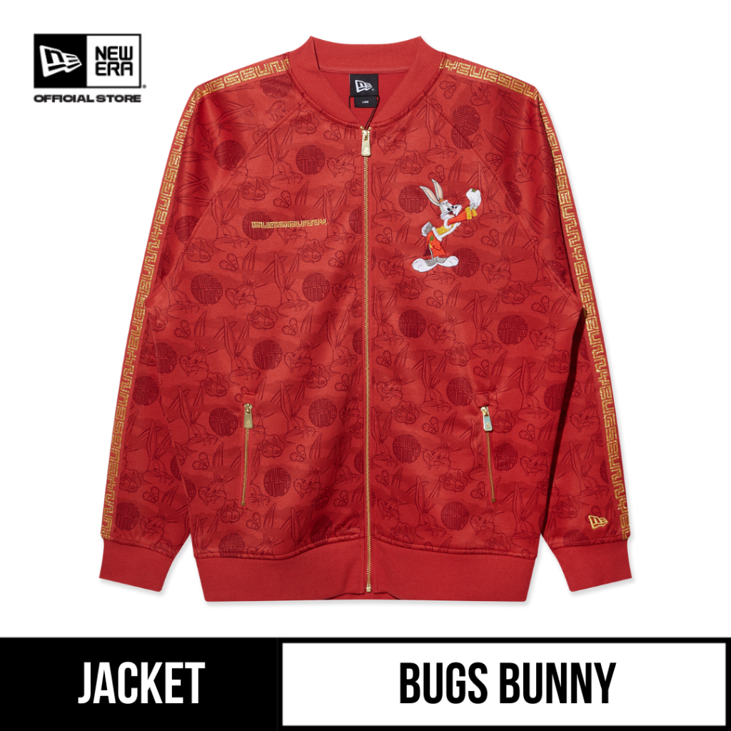 New Era Bugs Bunny Red Knit Jacket | Shopee Malaysia