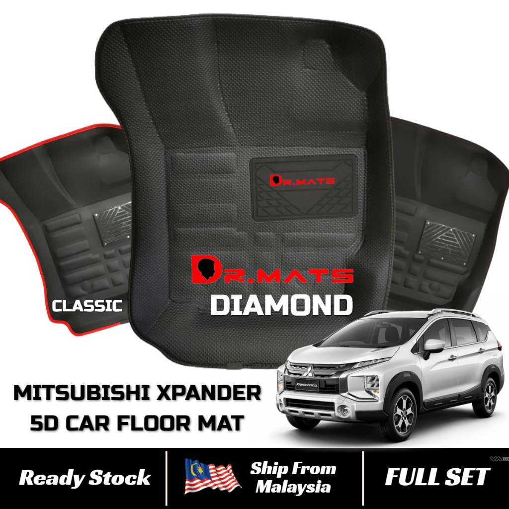 [FULL SET] 5D Carpet MITSUBISHI XPANDER 2022-2023 Dr.Mats DIAMOND ...
