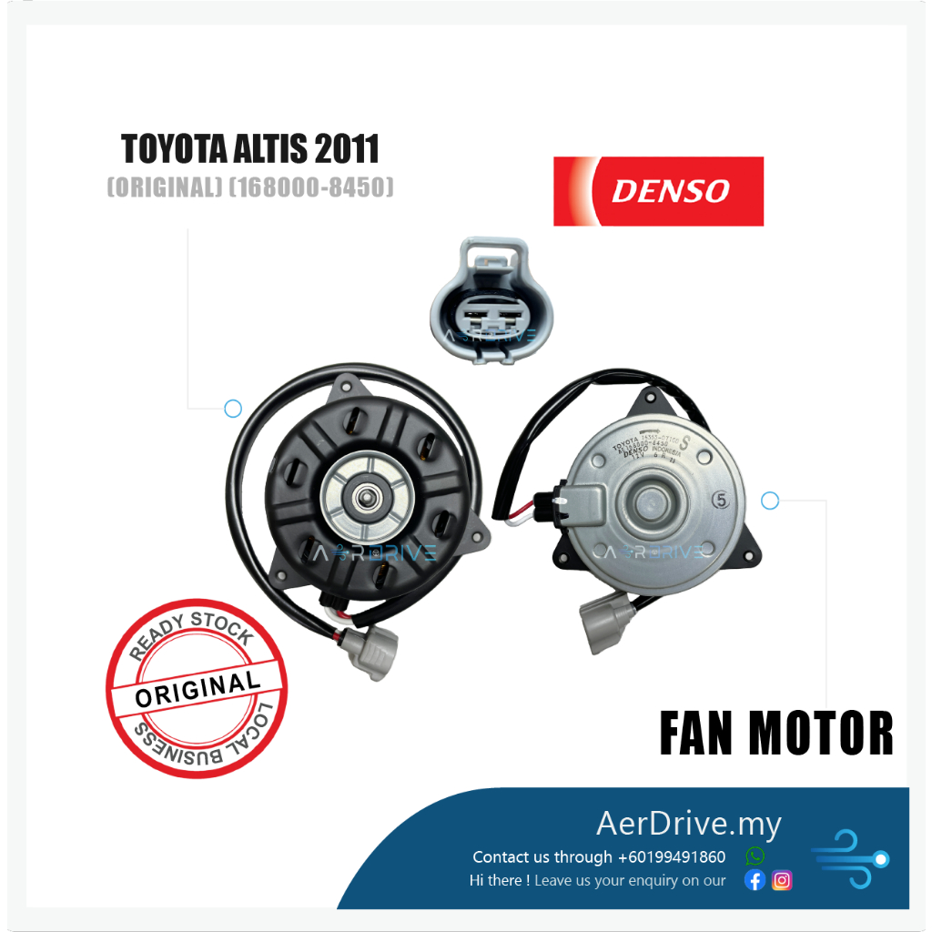 DENSO TOYOTA ALTIS 2011 Fan Motor (168000-8450) | Shopee Malaysia