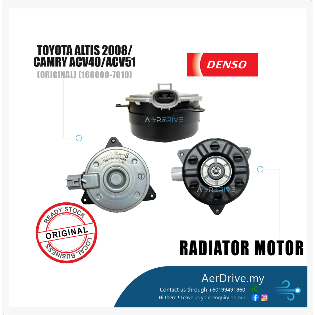 DENSO TOYOTA ALTIS 2008'/ CAMRY ACV40/ACV51 Radiator Motor (168000-7010 ...
