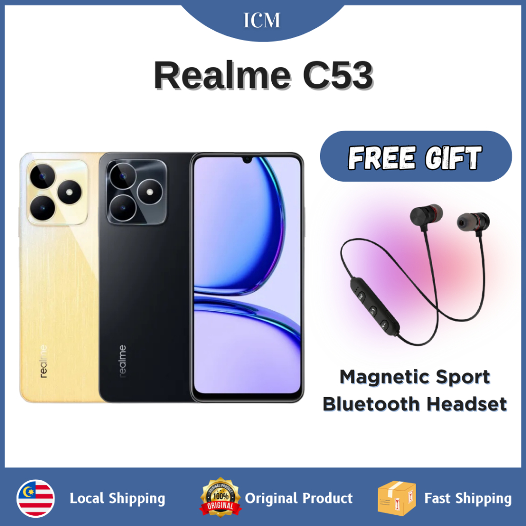 (Free Gift) Realme C53 (6GB Ram + 128GB Rom) 33W SuperVOOC Original 1 ...