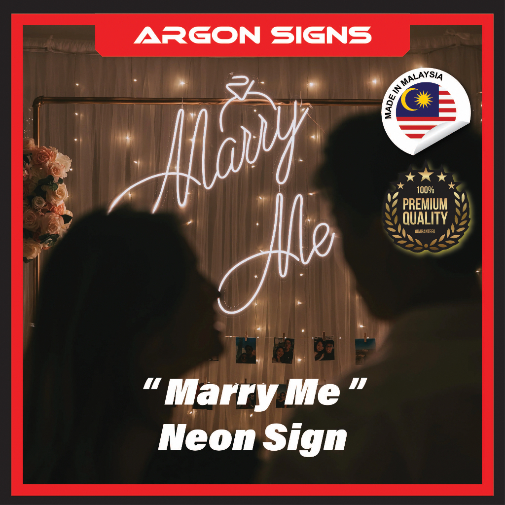 Marry Me Neon Sign | Marriage Proposal Neon Decoration | Wedding Neon ...