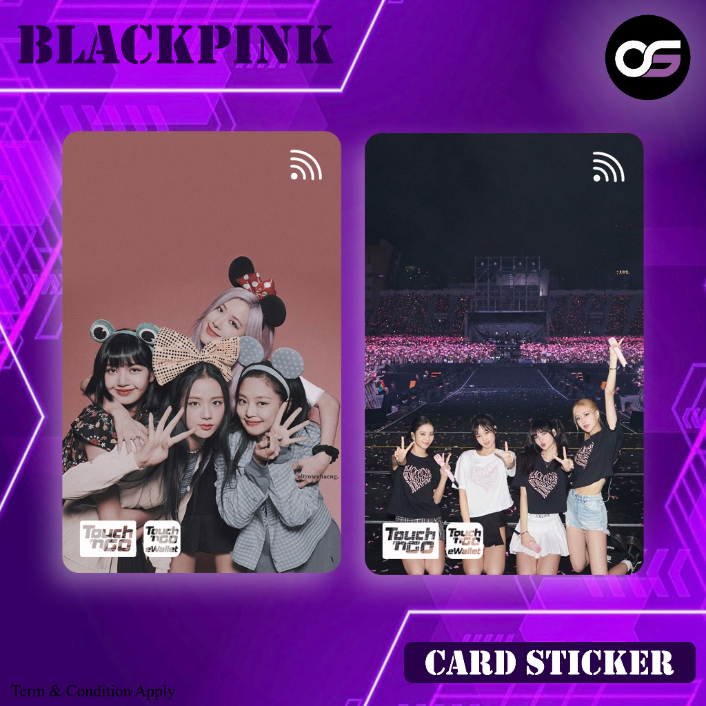 BLACK PINK - Touch n Go Card Sticker Cover (Waterproof, High Quality ...