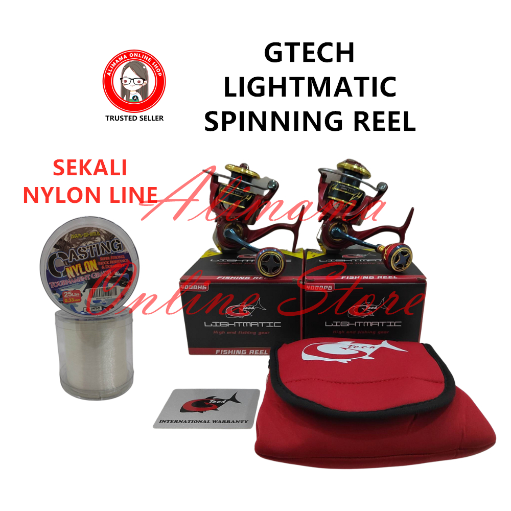 G-TECH LIGHTMATIC REEL GTECH LIGHT MATIC SPINNING FISHING REEL | Shopee ...
