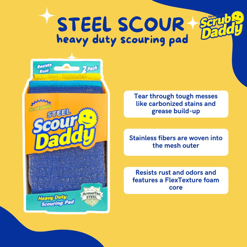 [Scrub Daddy MY] Steel Scour Daddy by Scrub Daddy Heavy Duty Scrubber ...