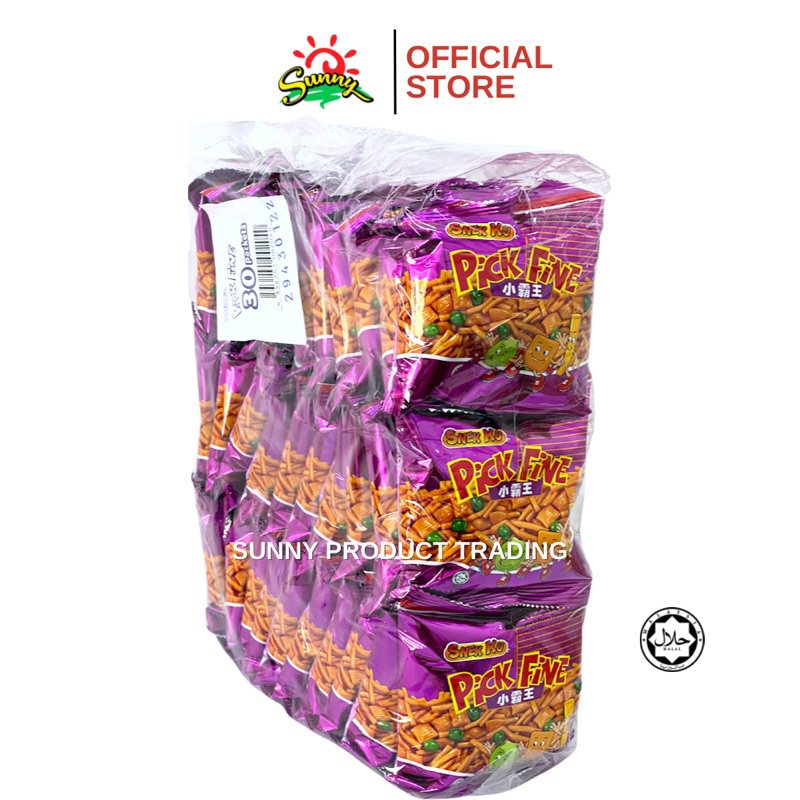 16g x 30’s Snek Ku Pick Fine Kacang & Keropok Berperisa Udang Greenpeas ...