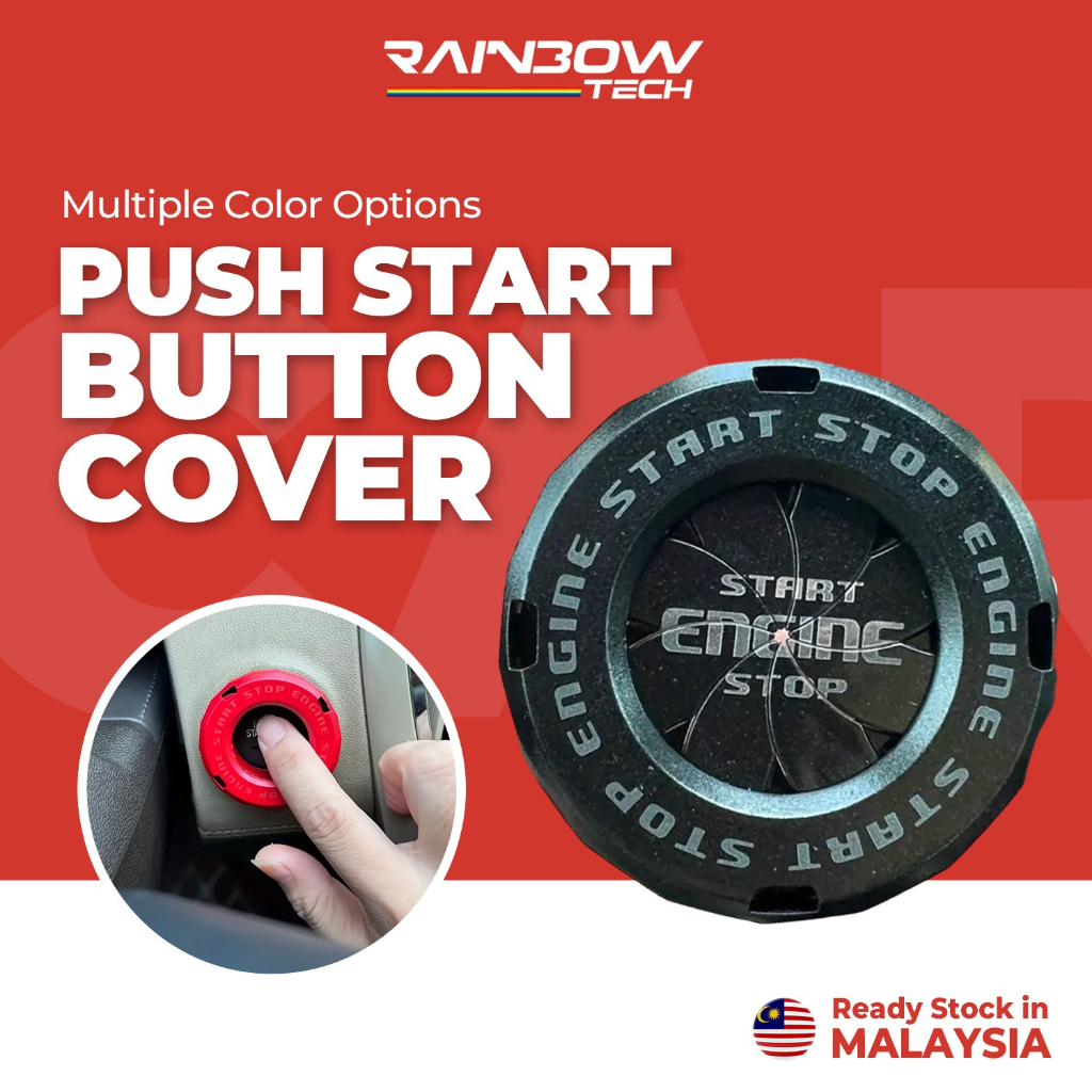 RBTECH Engine Push Start Button Cover Switch Ring Engine Start Stop ...