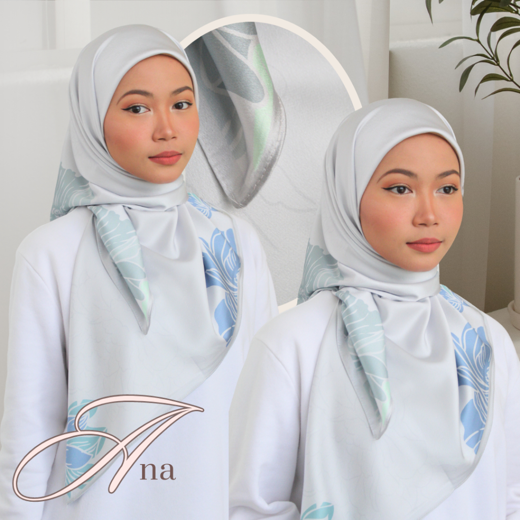 Zephia Tudung bawal corak satin bubble bawal bubble satin premium ...