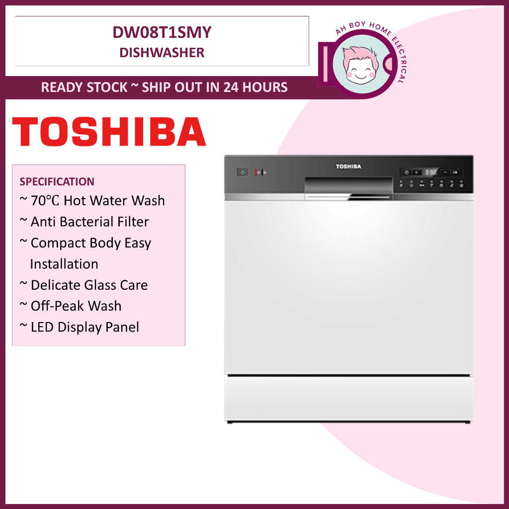 Toshiba Table Top 8 Place Settings Dishwasher - DW-08T1(S)-MY | Shopee ...