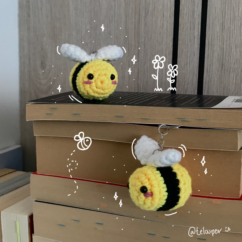 [READYSTOCK] Cute Small Bee Amigurumi/Keychains Handmade Crochet ...