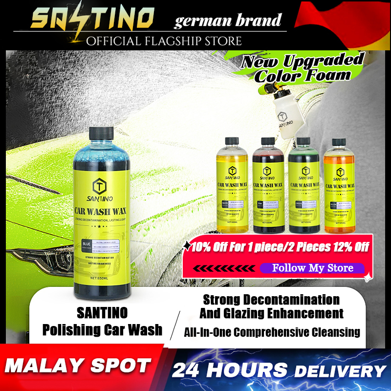CAR Detailer (Nano Car Shampoo 650ml) Wash & Wax in 1 Step Car Wash Car ...