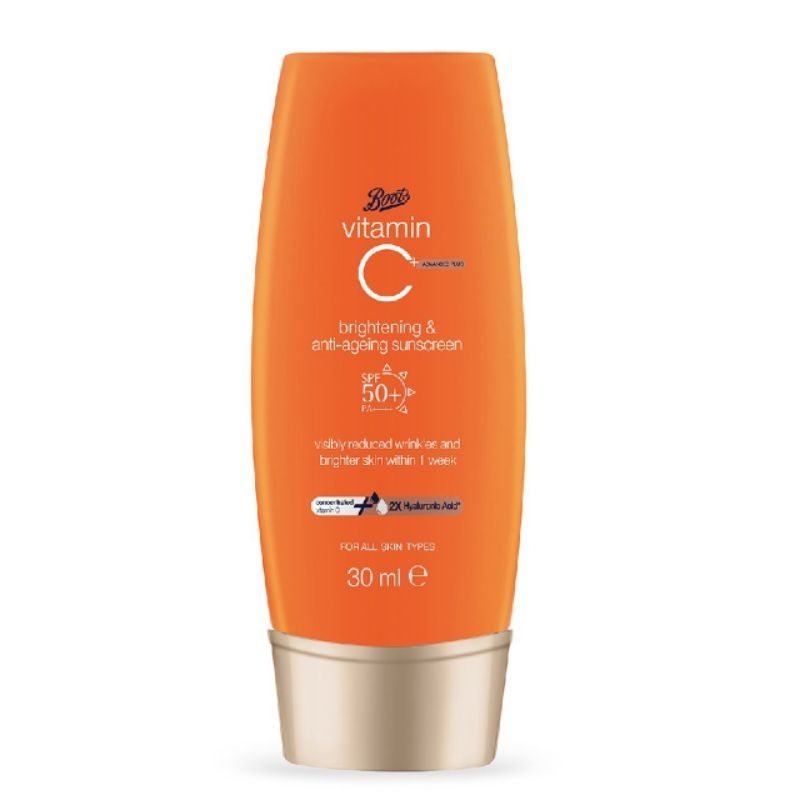 Boots Vitamin C Advanced Plus Brightening & Anti-Ageing Sunscreen Spf50 ...