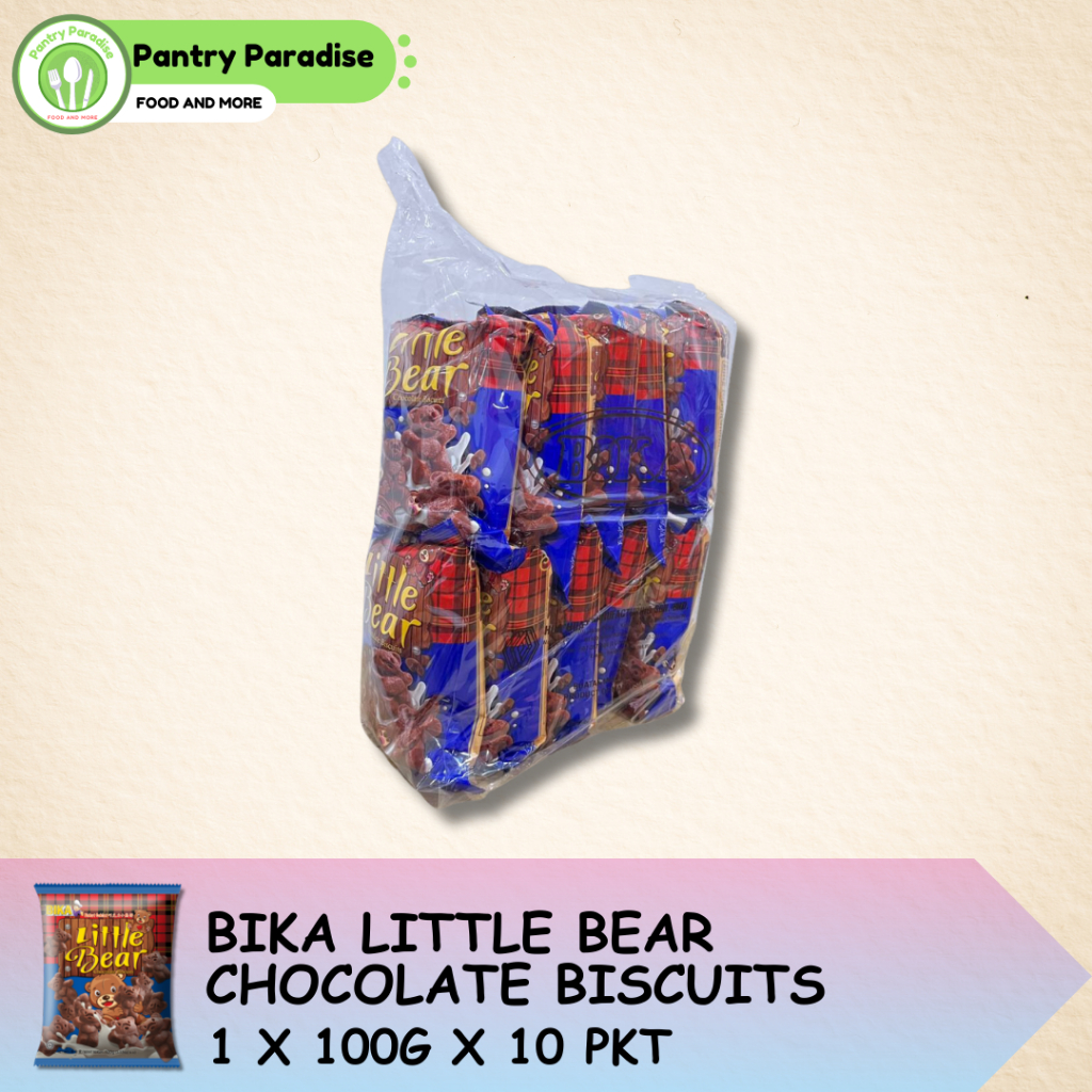 ( 100G X 10 PACKETS ) BIKA LITTLE BEAR CHOCOLATE BISCUITS | Shopee Malaysia