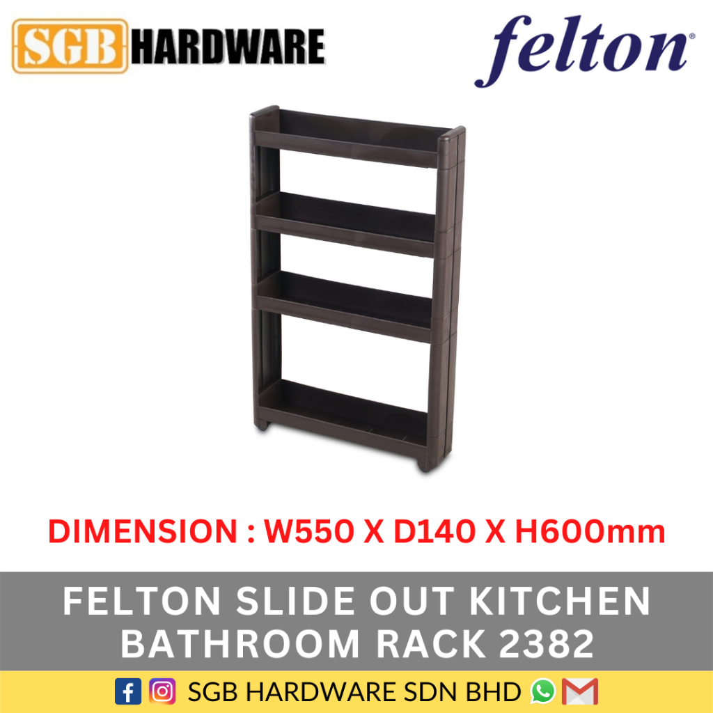 Slide Out 3 Tier Kitchen Bathroom Rack - Felton F3R 2382 (Random) UP ...