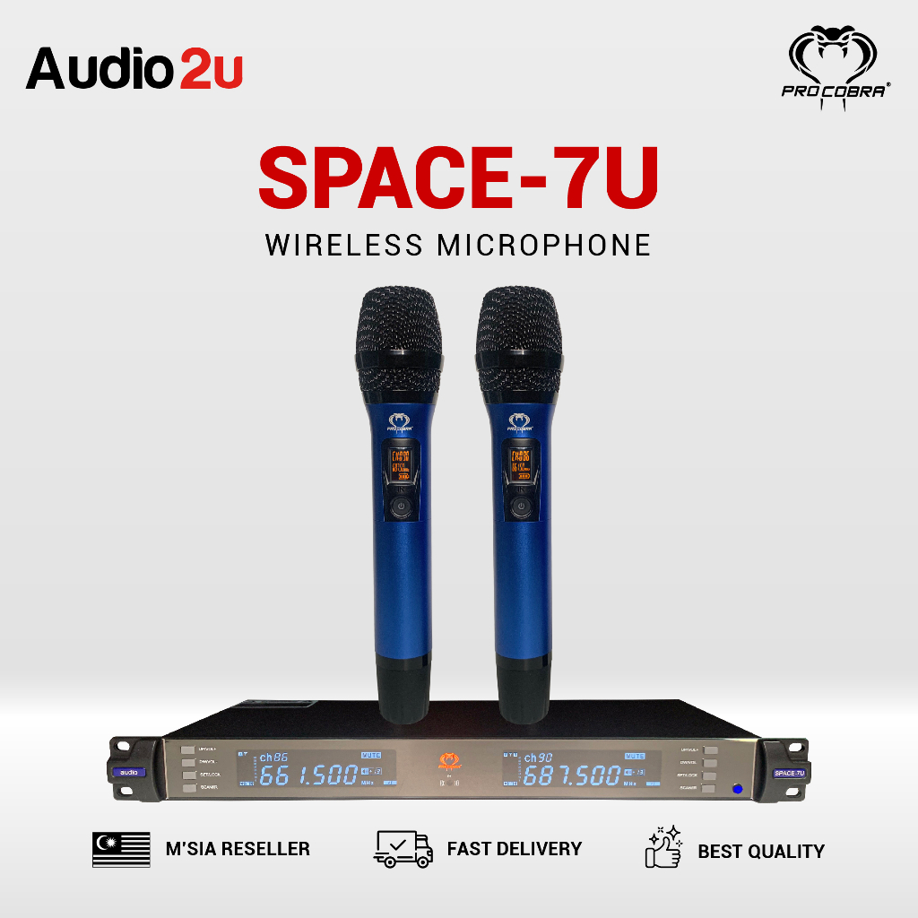 New High-End Pro Cobra Space-7U Wireless Microphone | Shopee Malaysia