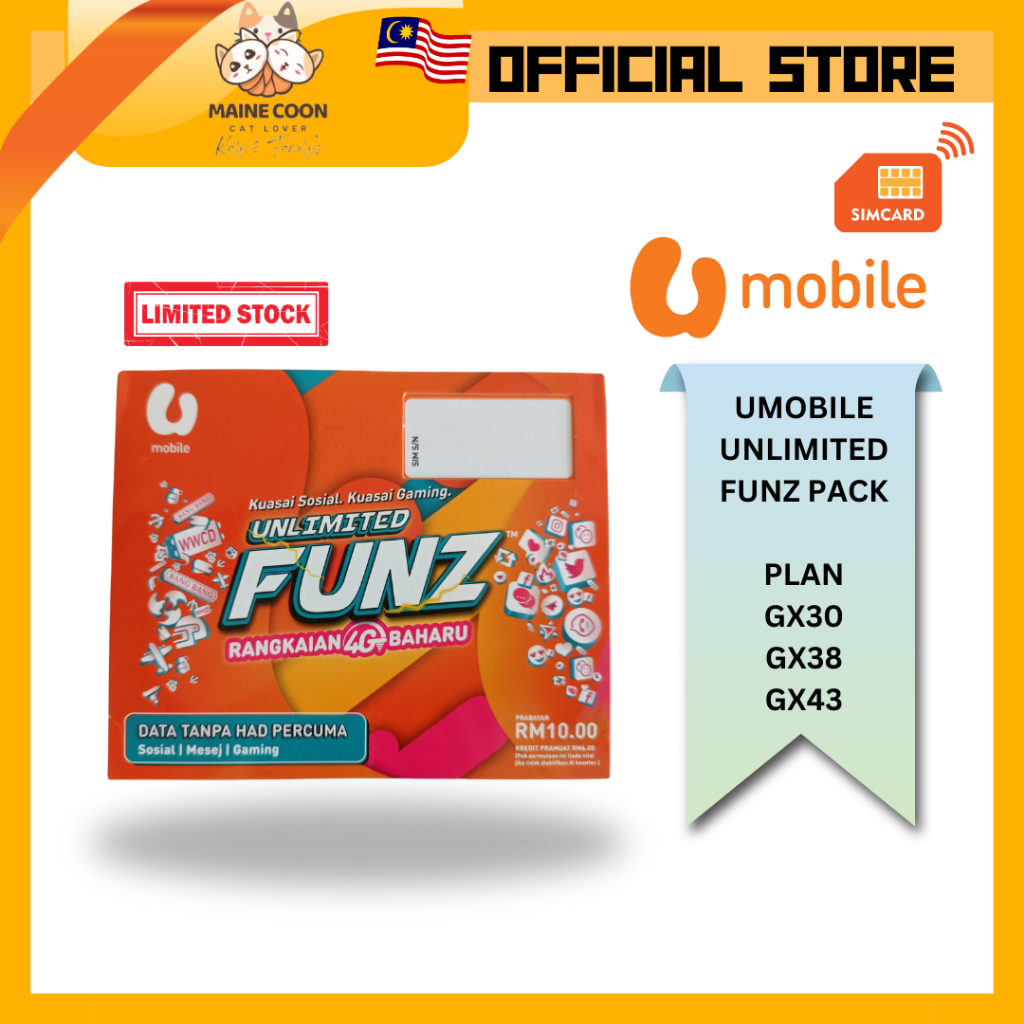 🔥SVVIP+🔥 UMobile Unlimited Funz Pack #Plan GX30 GX38 & GX43 | Shopee ...