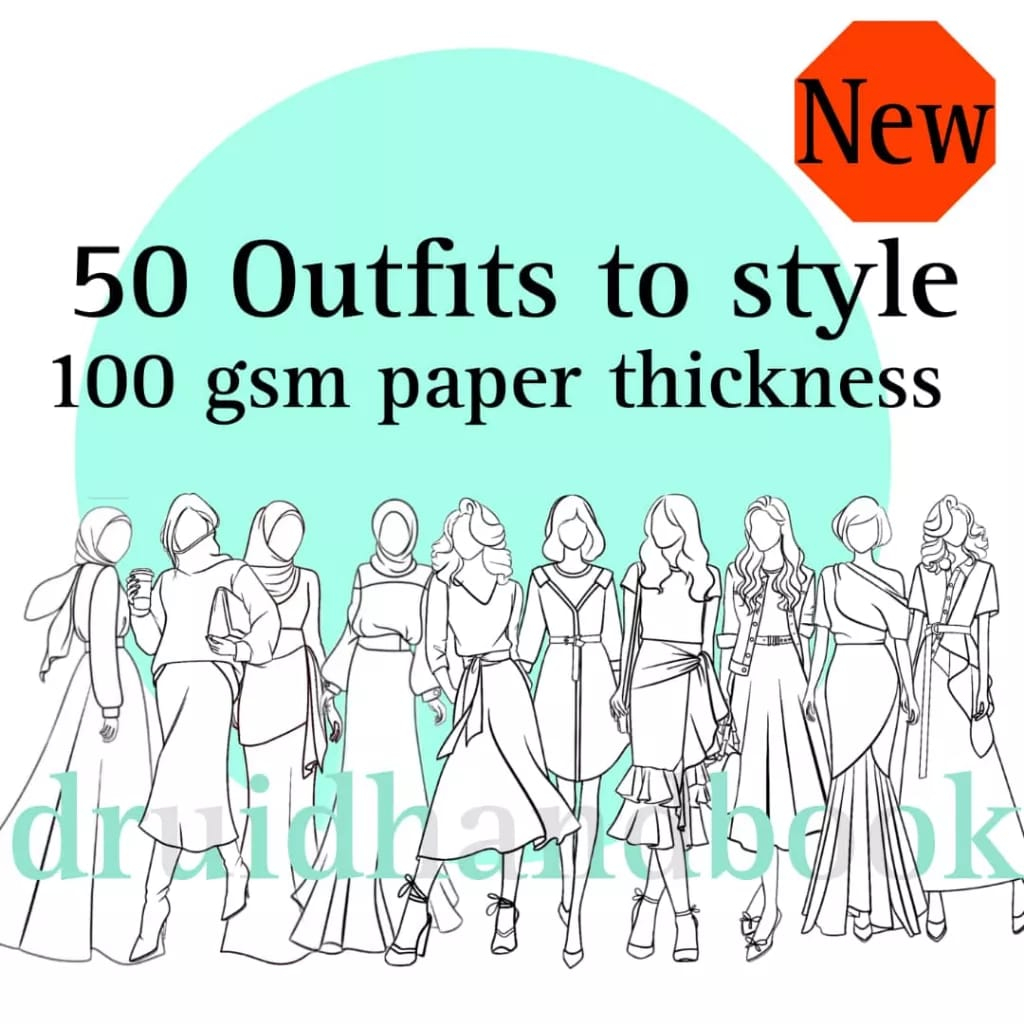 50 Outfits to style - Coloring pages (mix set A+B+C + NEW DESIGN ...