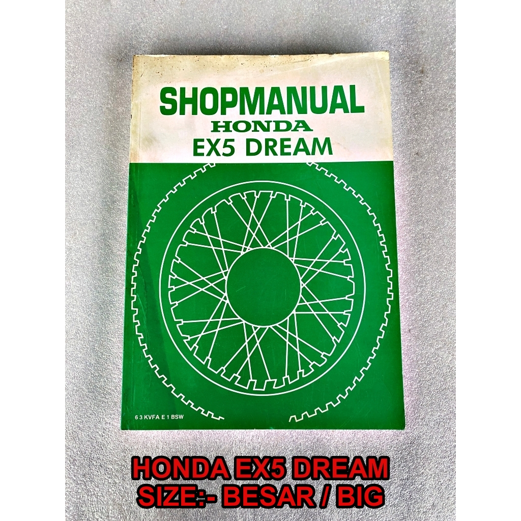 Book Manual / Buku Manual Honda, Honda EX5 Dream, EX5 Class,Wave100, Wave125, Click, CBR150R ...