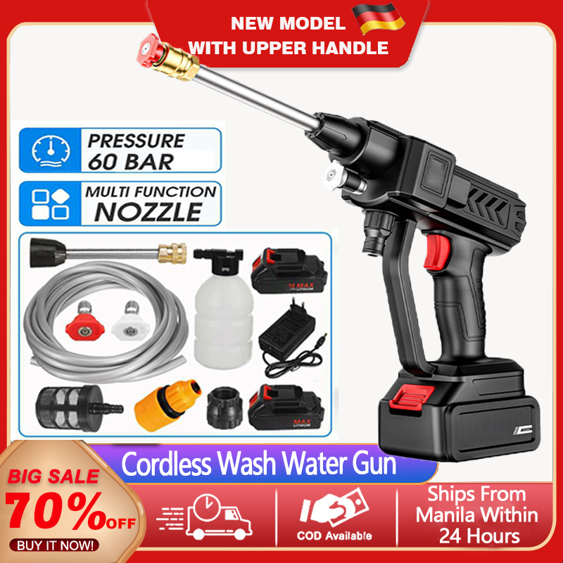 988VF High Pressure Cordless Water Jet Portable Car Wash Machine Floor Tiles Water Spray Gun ...