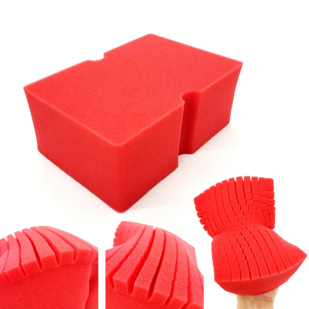 Cross Cut Car Wash Sponge - Red | Shopee Malaysia