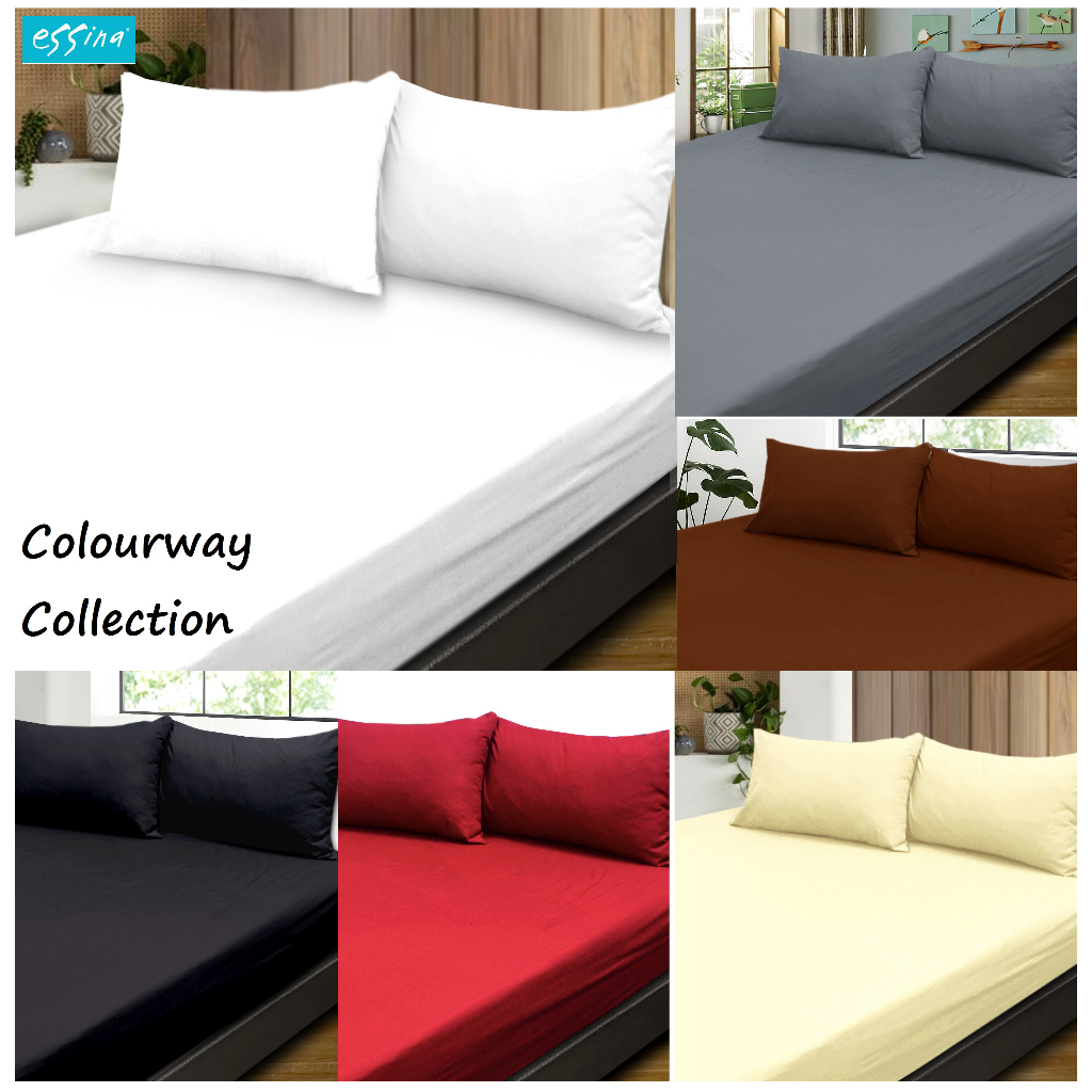 Essina Colourway Microfiber Fitted Sheet 500 TC Deep Pocket 33cm Single ...