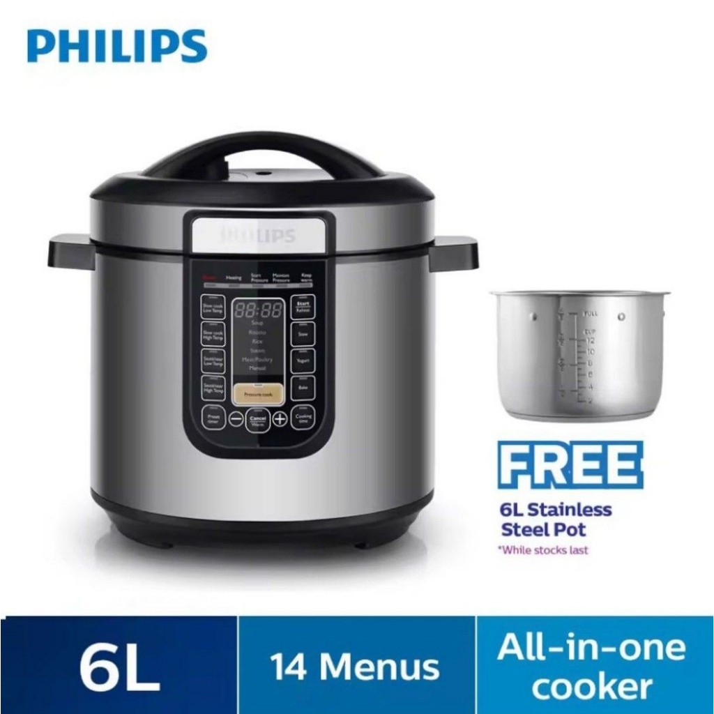 Philips Viva Collection All In One Pressure Cooker HD2137/62(Free ...