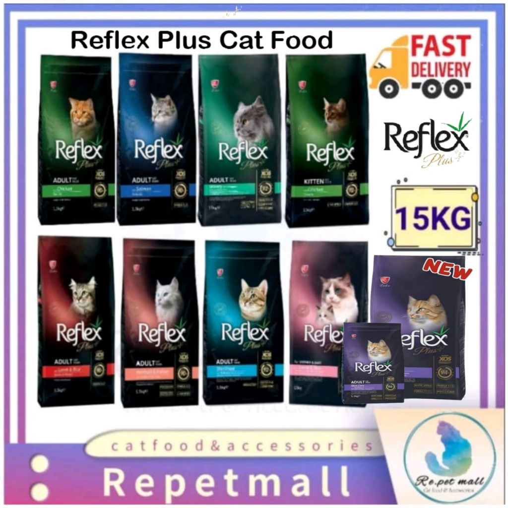 Reflex Plus 15KG Original Pack(Lamb/Salmon/Urinary/Chicken Adult/ Chicken Kitten/Hairball/Mother ...