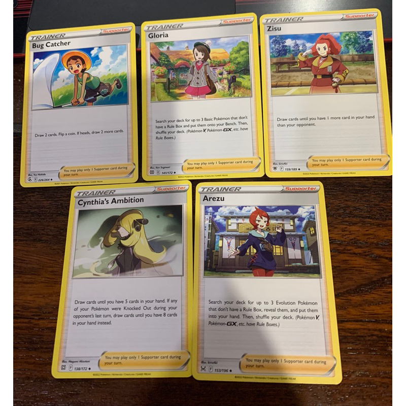 Pokemon Tcg - Playable trainer Gloria Cynthia zisu arezu bug catcher ...