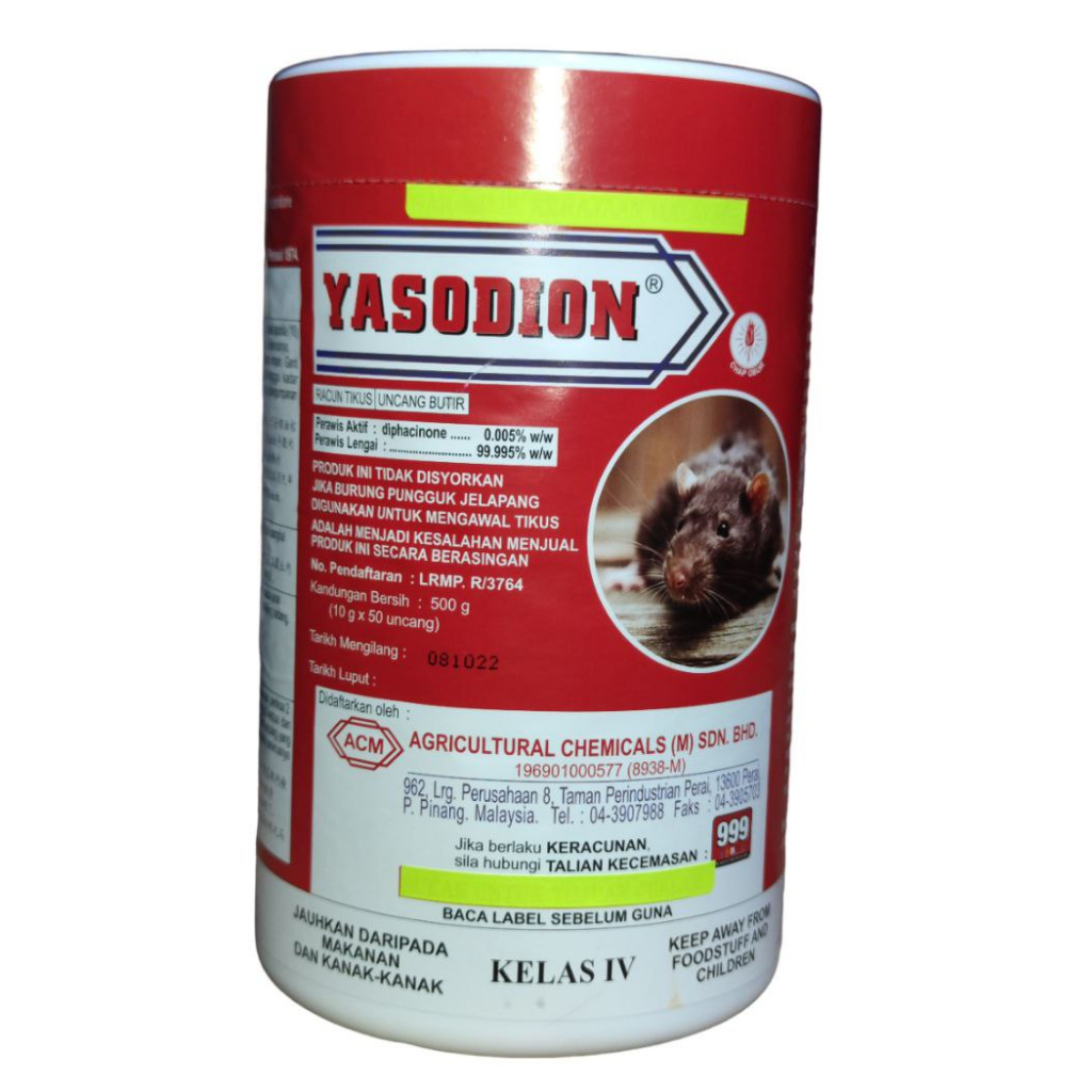Batch 08-2023 Limited Racun Tikus/Yasodion / 500gm/ 50 Uncang | Shopee ...