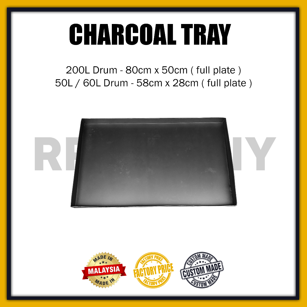 BBQ Grill Outdoor Charcoal Tray For BBQ Drum 200L 50L Full Plate Size ...