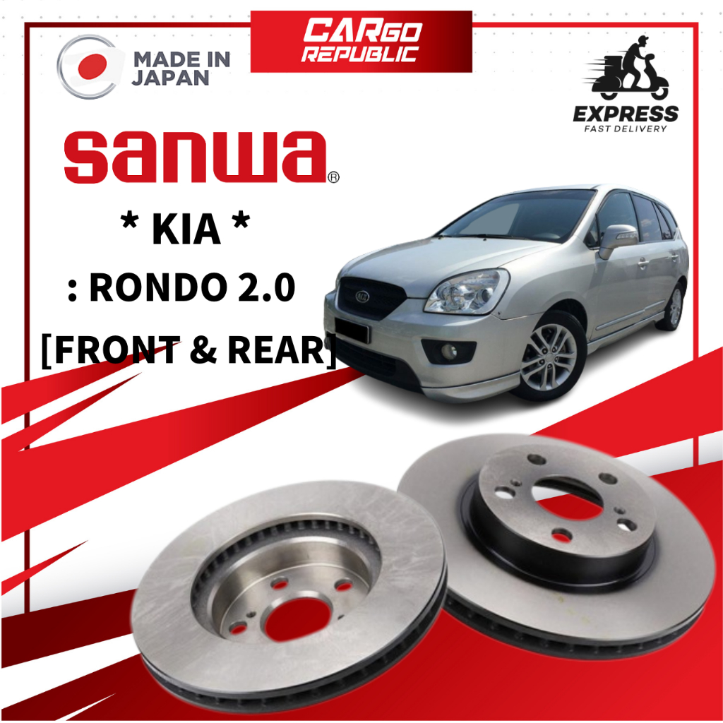 Sanwa Disc Brake Rotor Kia Rondo 2.0 Front (Depan) & Rear (Belakang ...