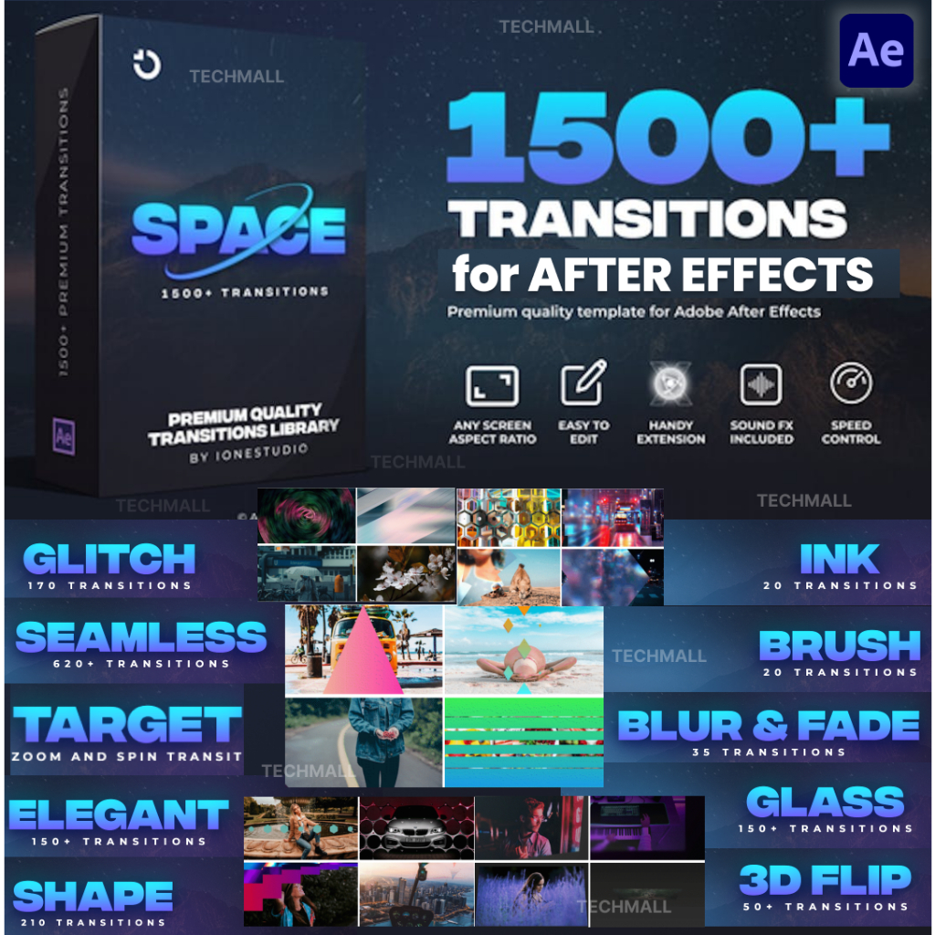 1500+ Transitions Ultimate Collection For After Effects | Atomx ...