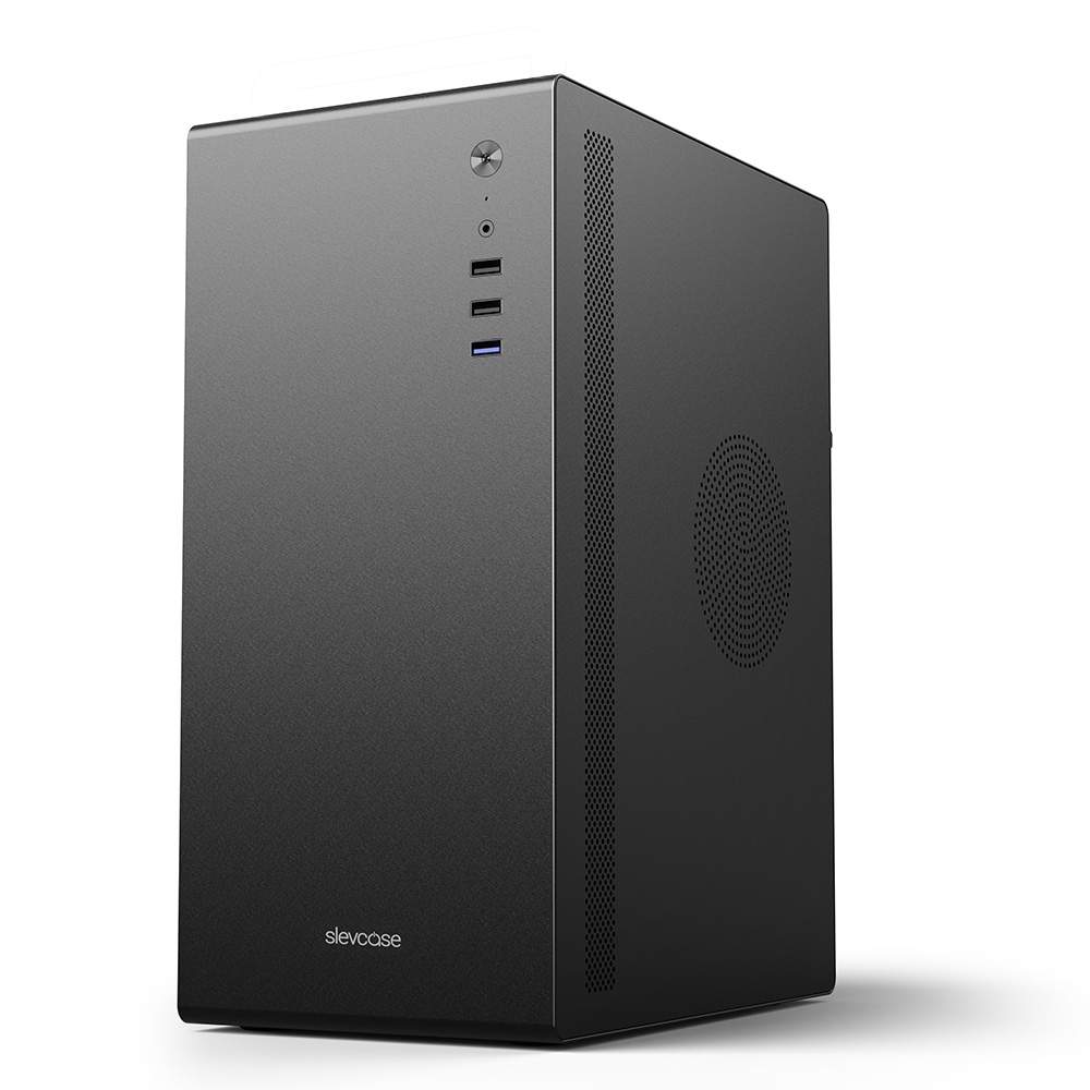 SLEVCASE SPOTLESS MICRO ATX CASING WITH SF380 Power Supply (BLACK ...