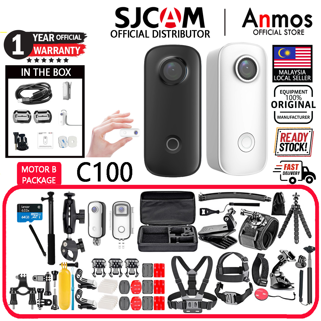 SJCAM OFFICIAL STORE SJCAM C100 THUMB CAMERA FULL HD WiFi WATERPROOF (1 ...