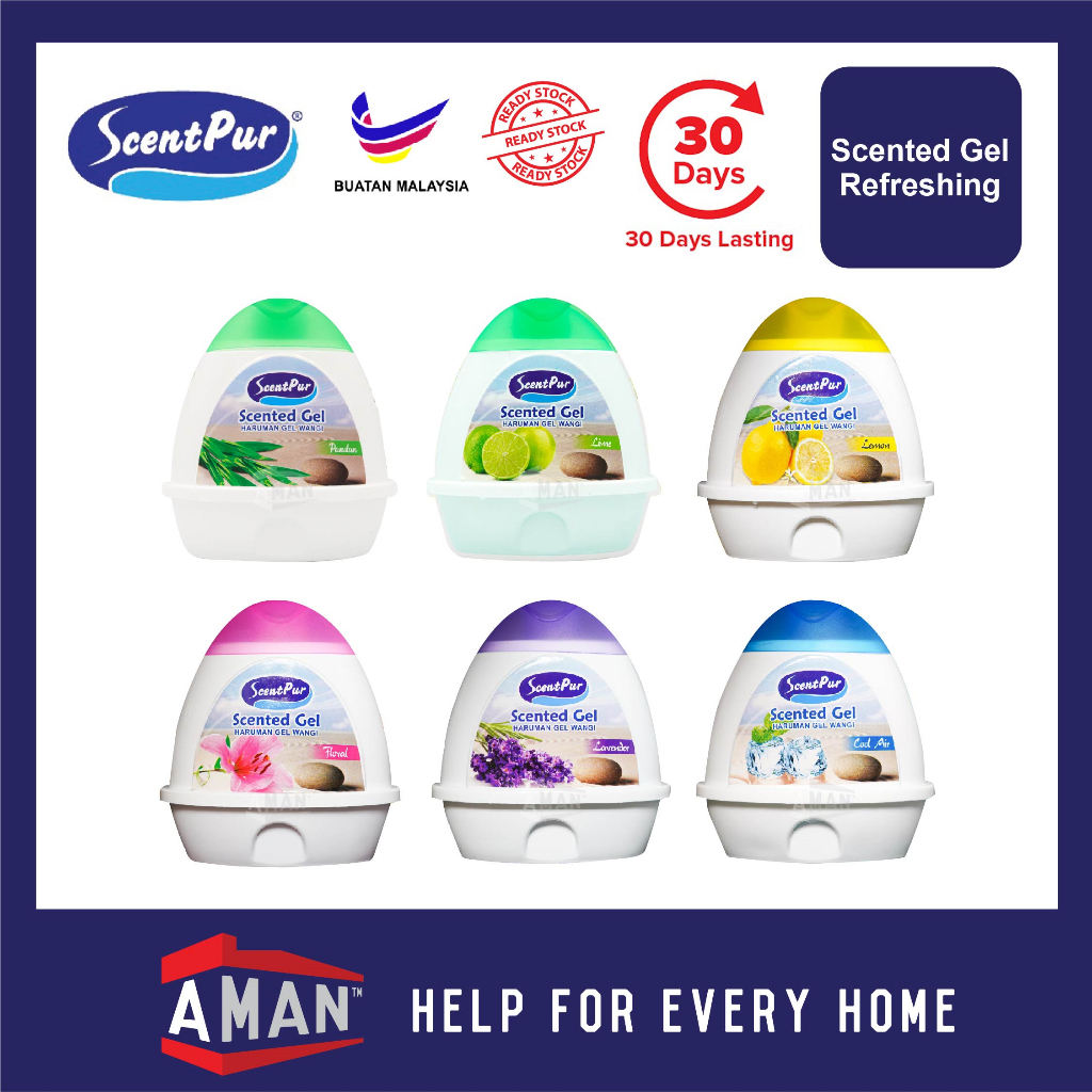 SCENTPUR Air Freshener Room Fresh Scented Gel Refreshing Car Perfume ...