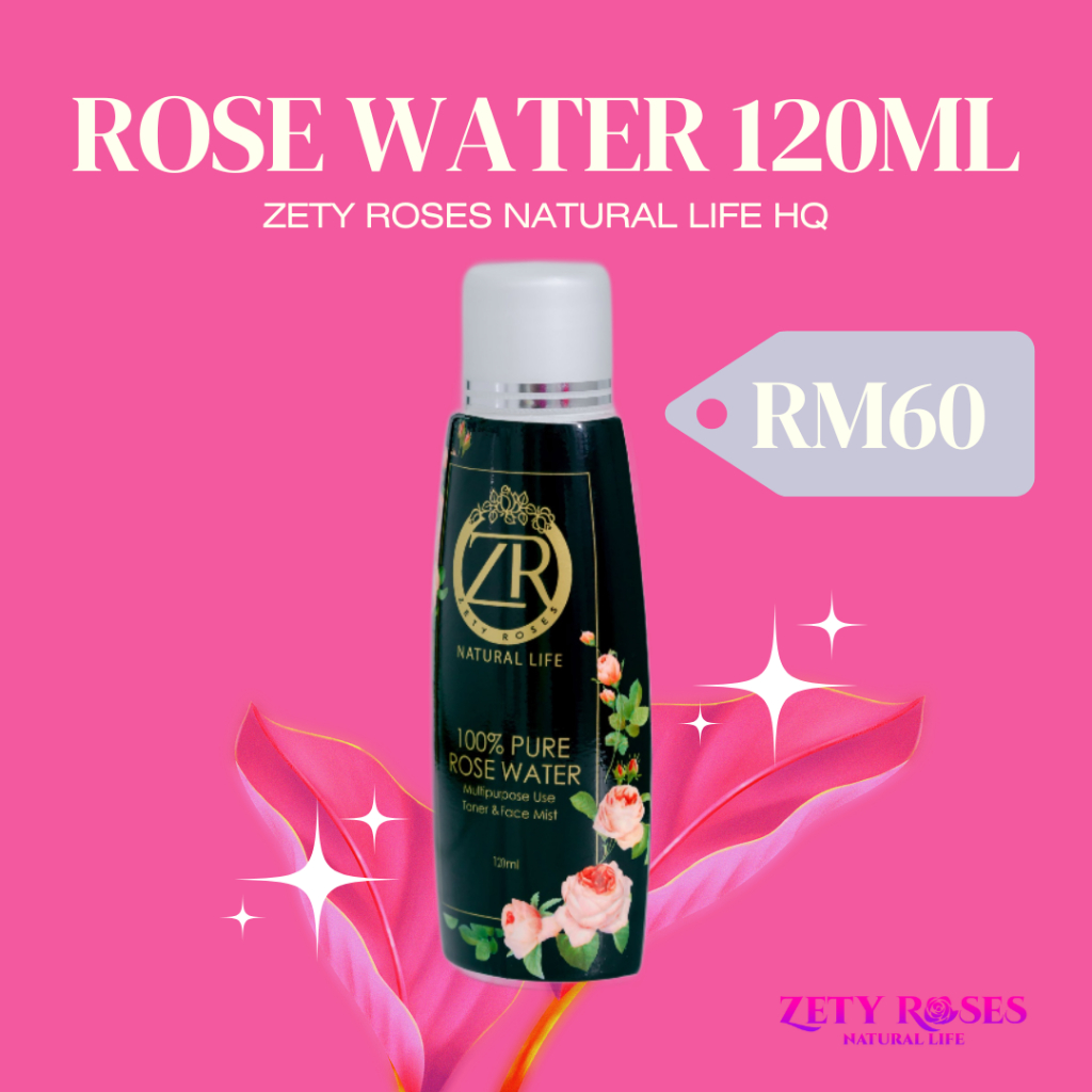 Zety Roses PURE ROSE WATER TONER & FACE MIST (MULTIPURPOSE) 100% Damask ...