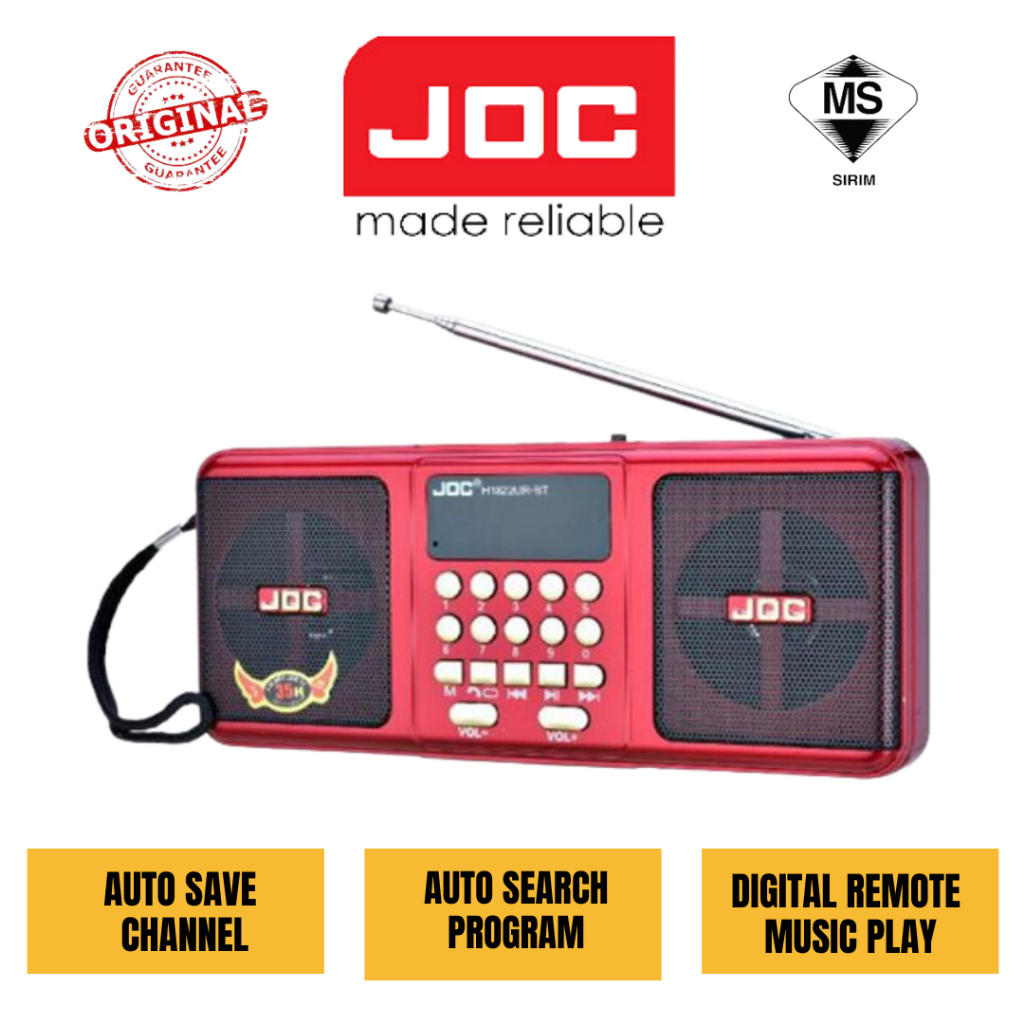 JOC RADIO DOUBLE SPEAKER FREE CABLE DAN BATTERY RADIO WIRELESS RADIO ...