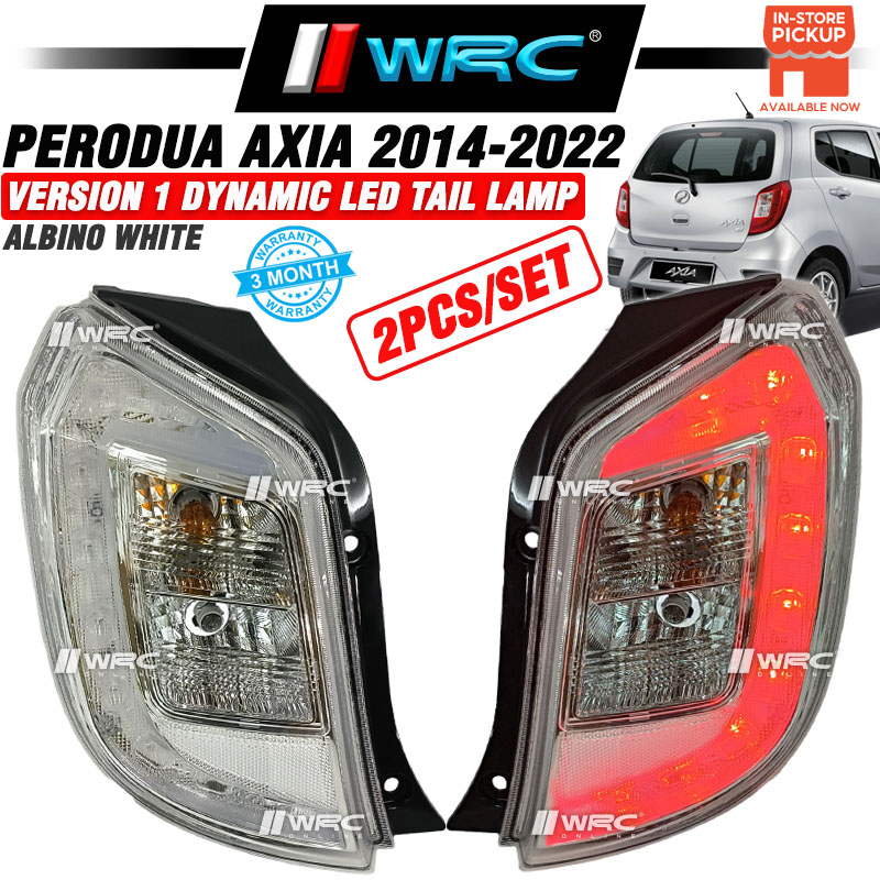 Perodua Axia 2014 - 2022 Version 1 Dynamic Led Tail Lamp ( Albino White ...