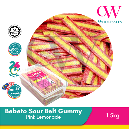 Halal Vegan Bebeto Jellopy Sour Blast Belt Assorted Flavor 1kg/1.5kg ...
