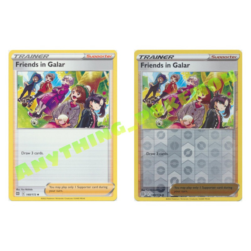 Pokémon Trainer Card - Friends in Galar 140/172 NORMAL/REVERSE HOLO ...