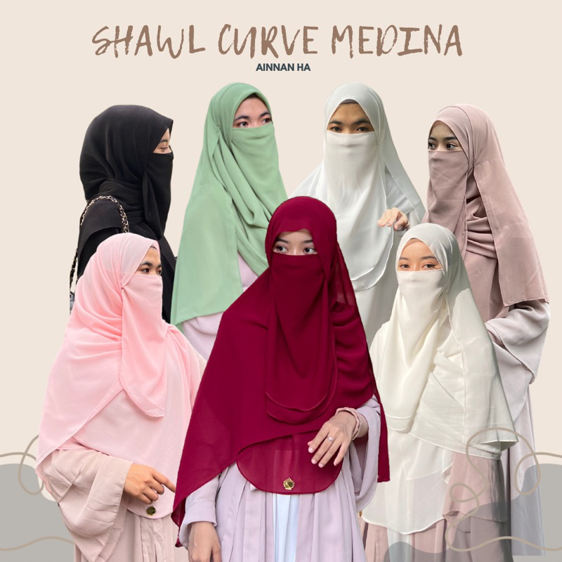 SHAWL CURVE MEDINA BY AINNAN HA | Shopee Malaysia