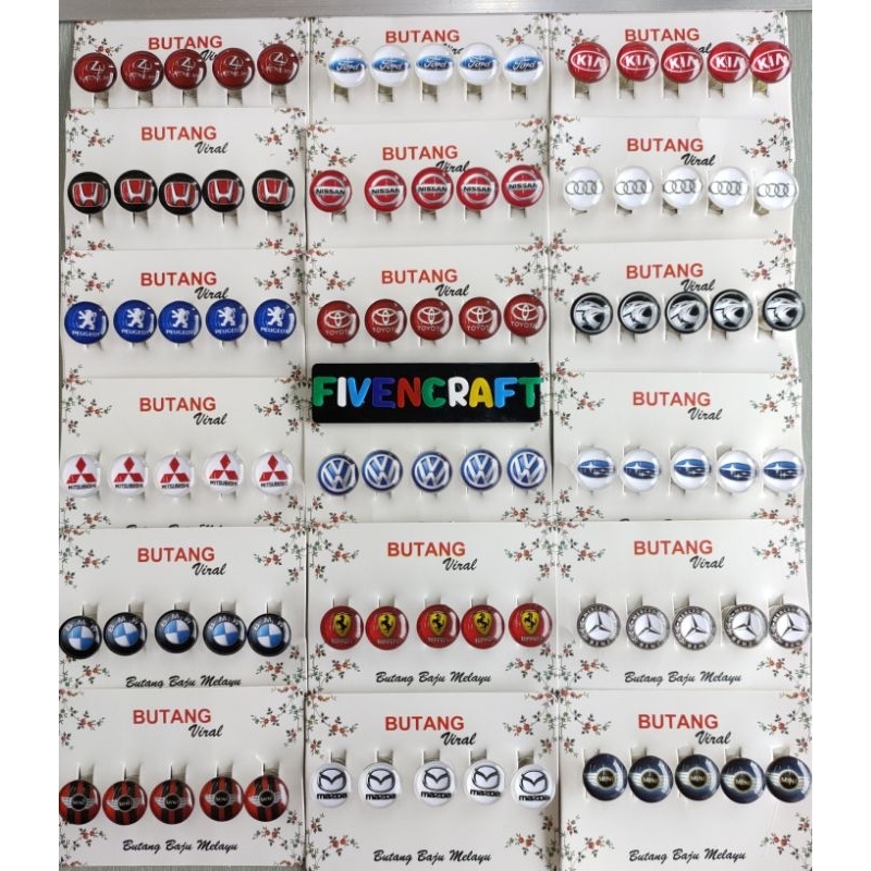 💥Ready Stok🇲🇾Butang Baju Melayu Logo Kenderaan/Vehicle Logo Button ...