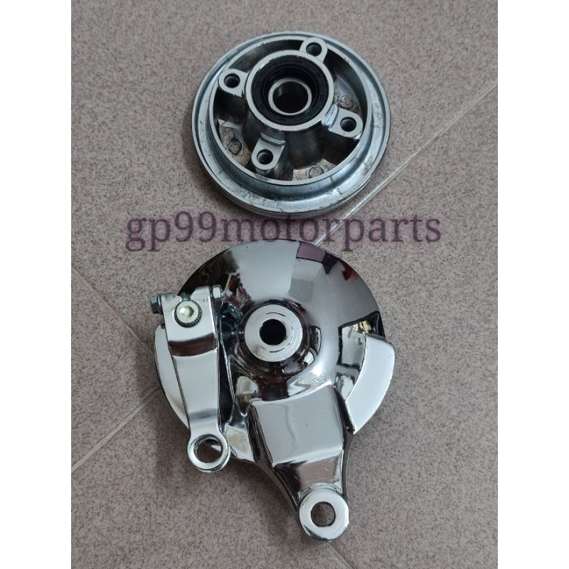 HONDA C70/GBO/EX5 HP REAR SPROCKET HUB+BRAKE HUB CHROME SET | Shopee Malaysia