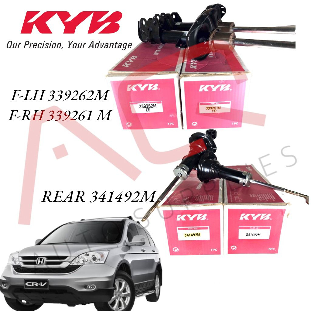 FRONT&REAR GAS SHOCK ABSORBER HONDA CRV SWA ORIGINAL KYB (F-LH 339262M,F-RH 339261M) (REAR ...