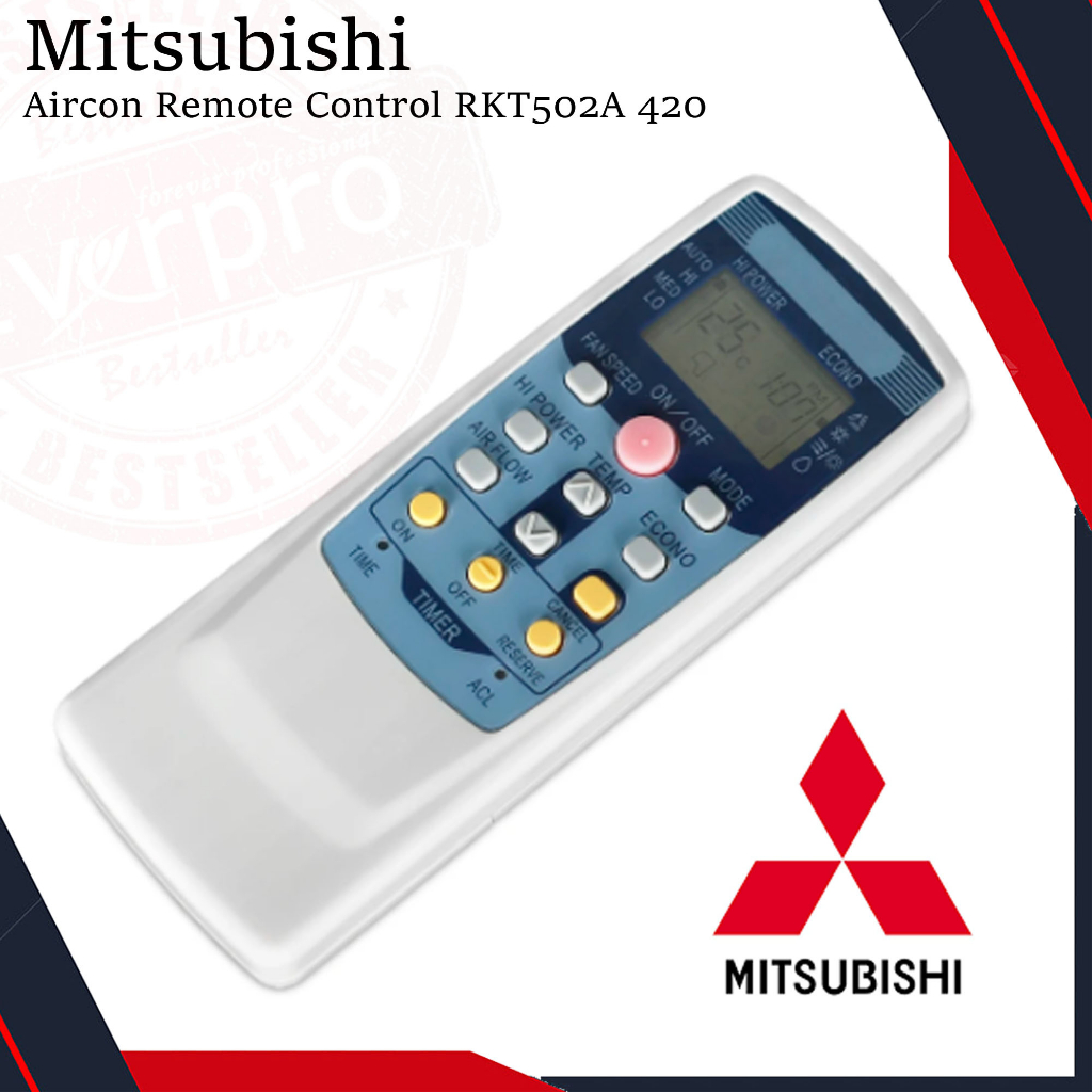 Mitsubishi Aircond Remote Control RKT502A420 | Shopee Malaysia